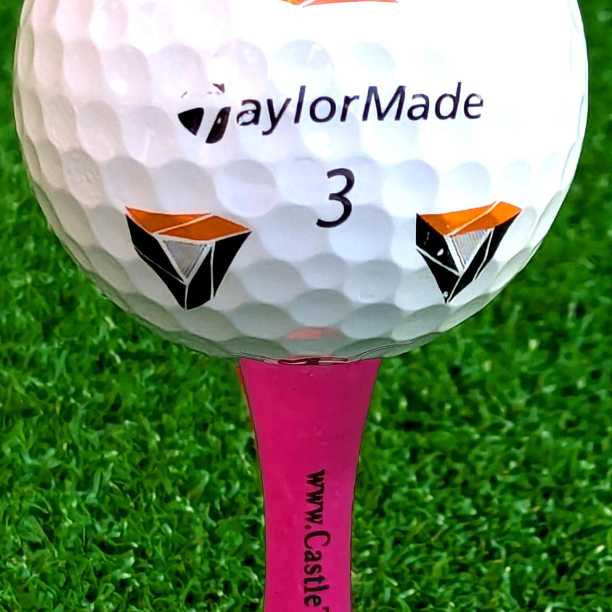 Pink Castle Tees – 50 x 60mm 2 1⁄3 inches Pink Premium Bamboo Golf Tee ...